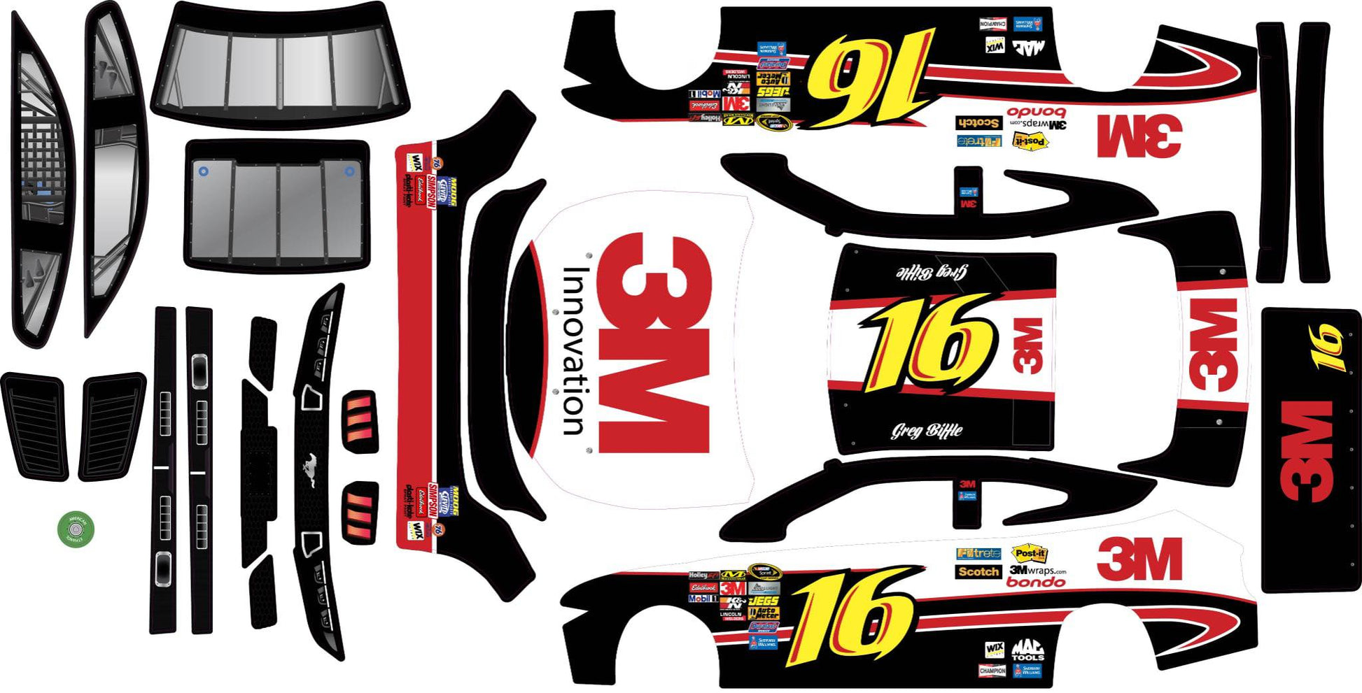 Greg Biffle Losi NASCAR Wrap - Premium RC Vehicle Wrap – Whipple's ...