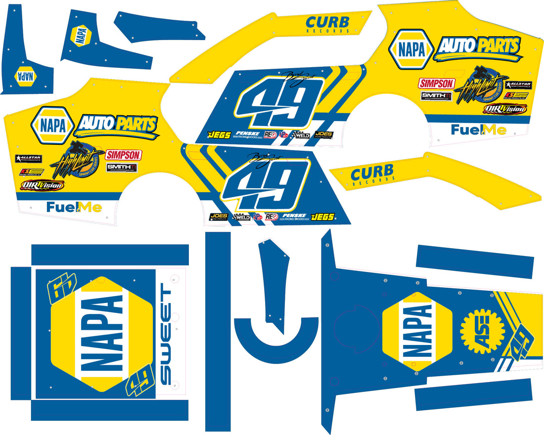 Brad Sweet NAPA themed Traxxas Modified / Mudboss Remote Control Car ...