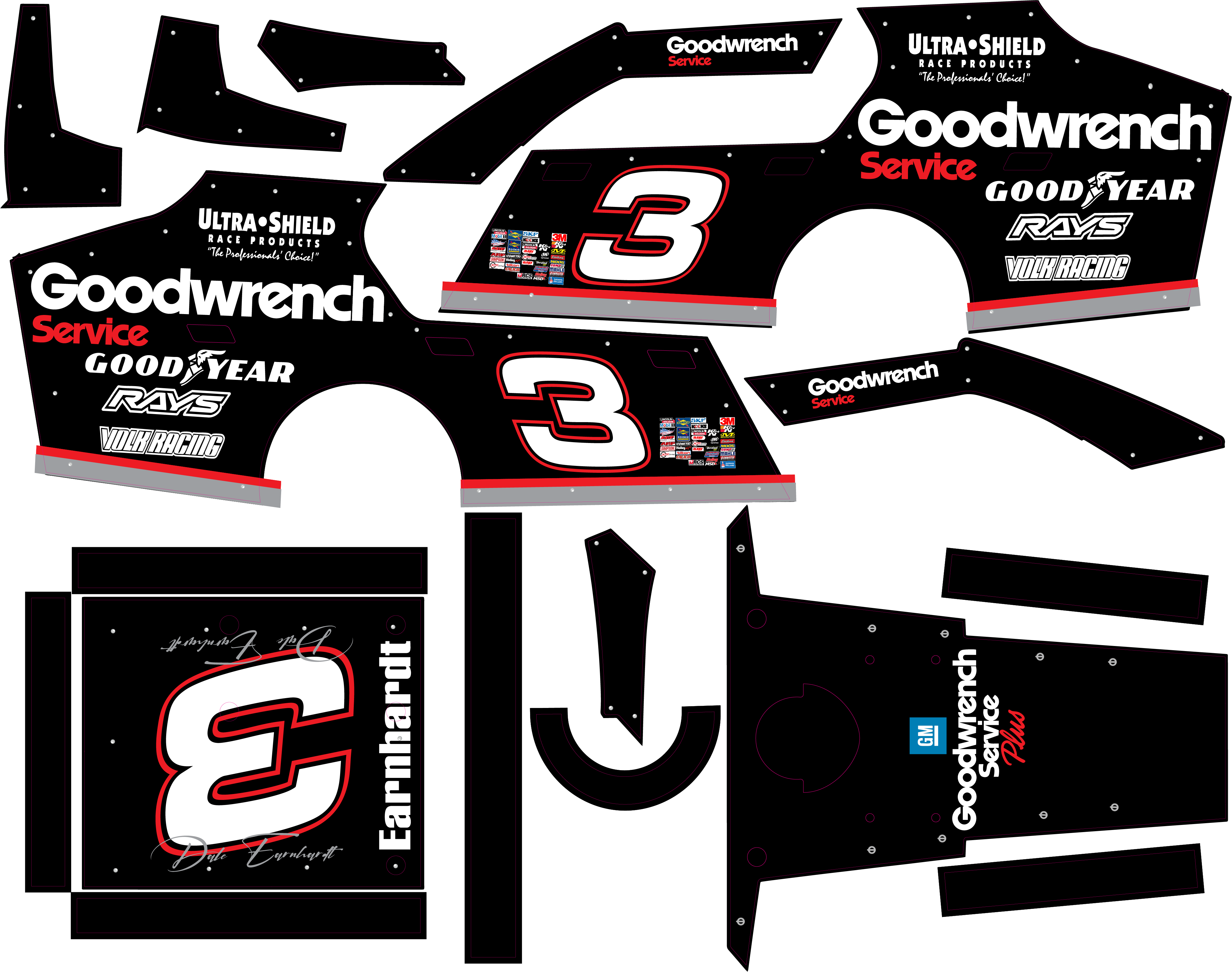 Dale Earnhardt Sr Traxxas Modified Wrap - The Intimidator #3 Design ...