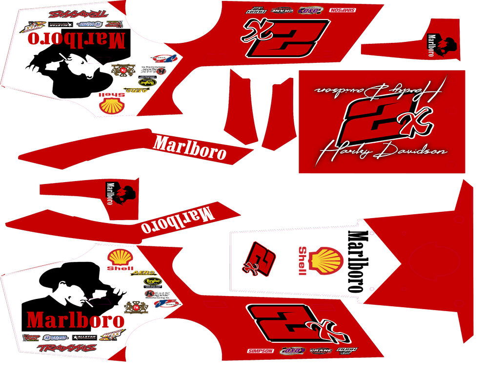 Marlboro Red Themed Traxxas Modified / Mudboss Remote Control Car Wrap ...