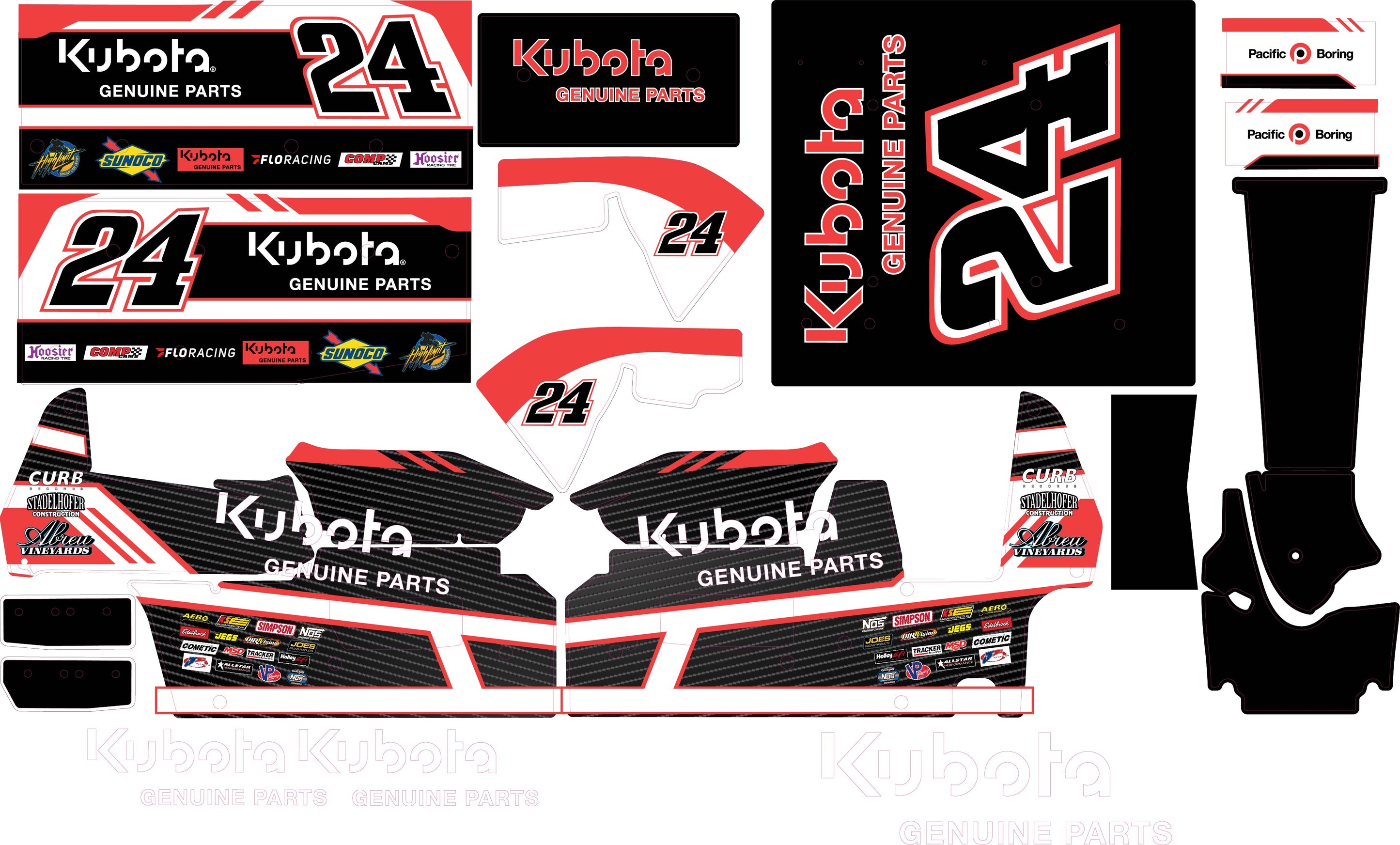 Rico Abreu Kubota Themed Losi 22 Sprint Car Remote Control Car Wrap ...