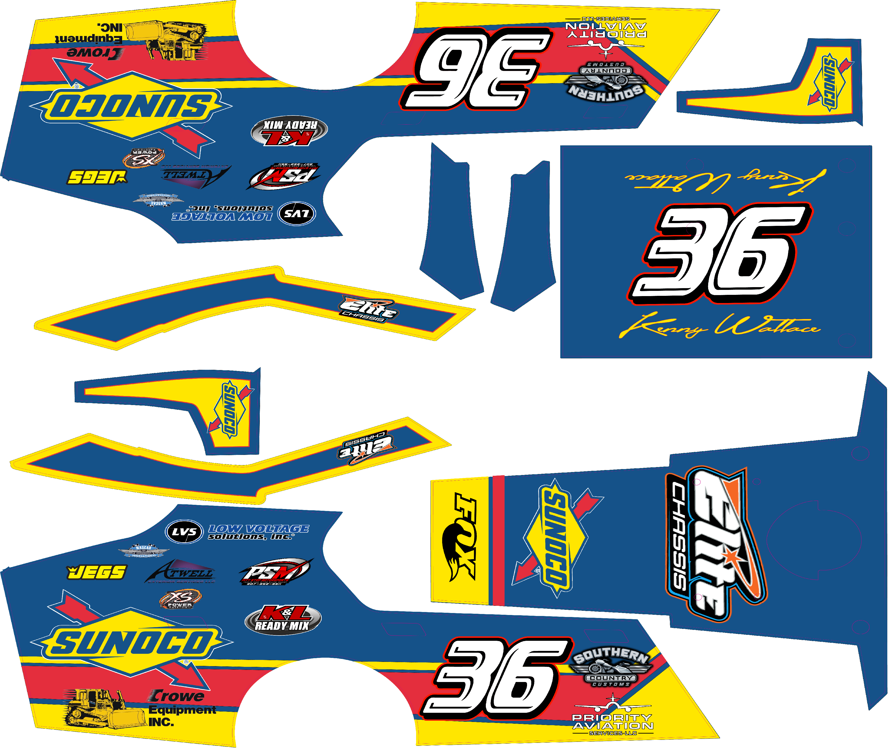 Kenny Wallace Traxxas Modified Wrap - High-Performance RC Car Wrap ...