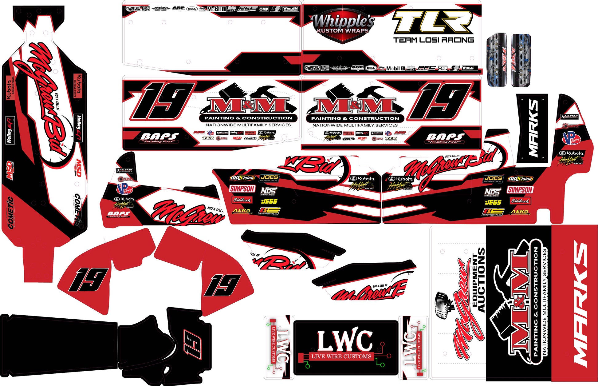 Brent Marks Losi 22 Sprint Car Wrap - Premium RC Racing Graphics ...